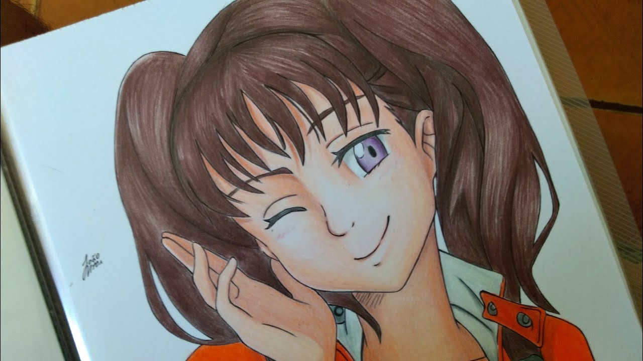 Drawing Diane from Nanatsu no Taizai | COLLAB - YouTube