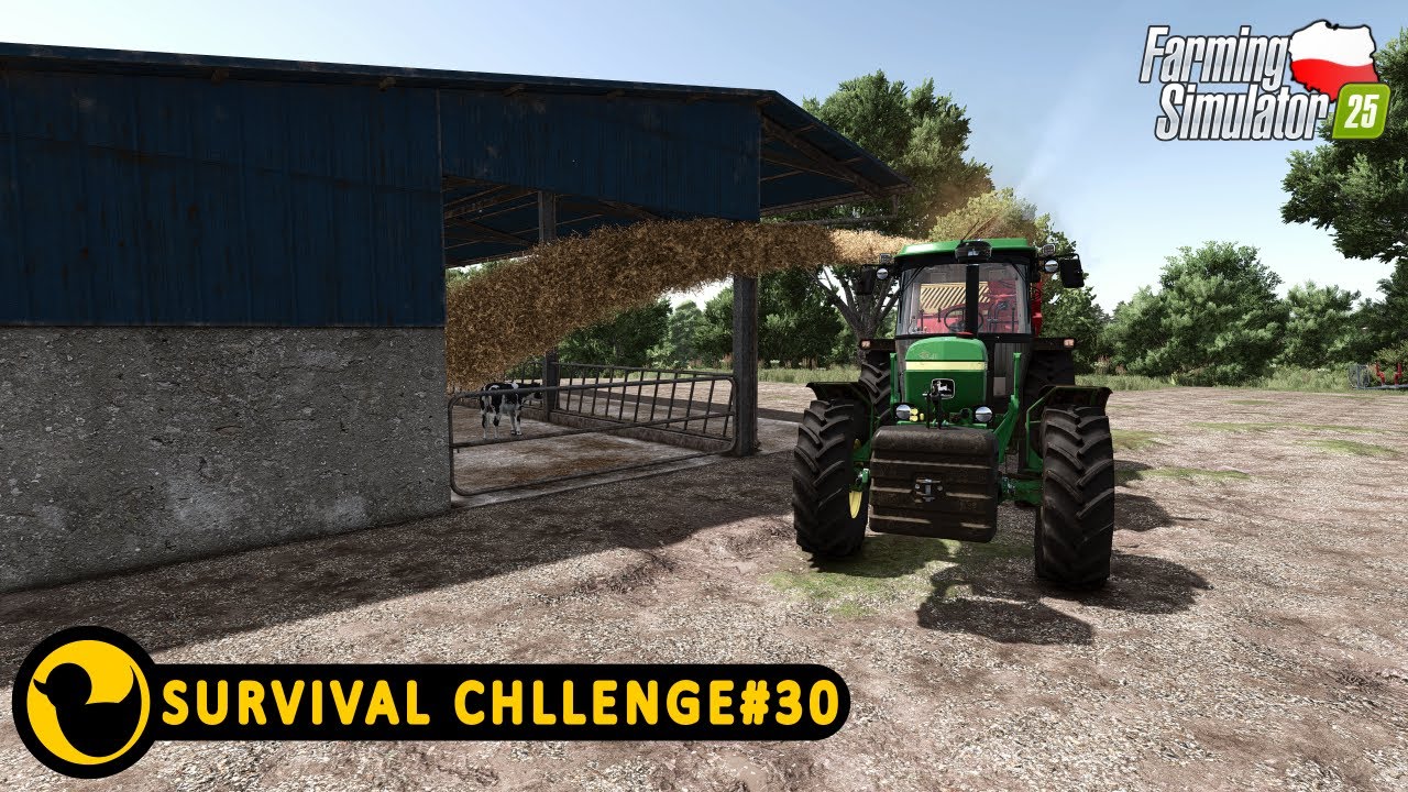 MAKING BEDDING FOR COWS|SURVIVAL CHALLENGE#30|FARMING SIMULATOR 25 ...