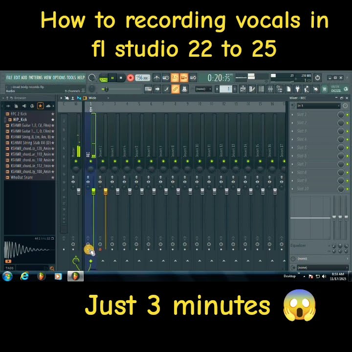 how to record vocals in fl studio 22 to 25 in just 3 minutes # ...