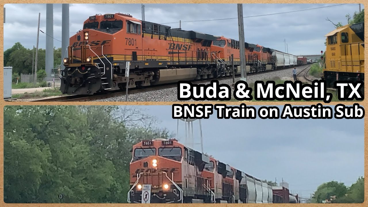 Chasing BNSF 7801 from Buda to McNeil, TX - YouTube