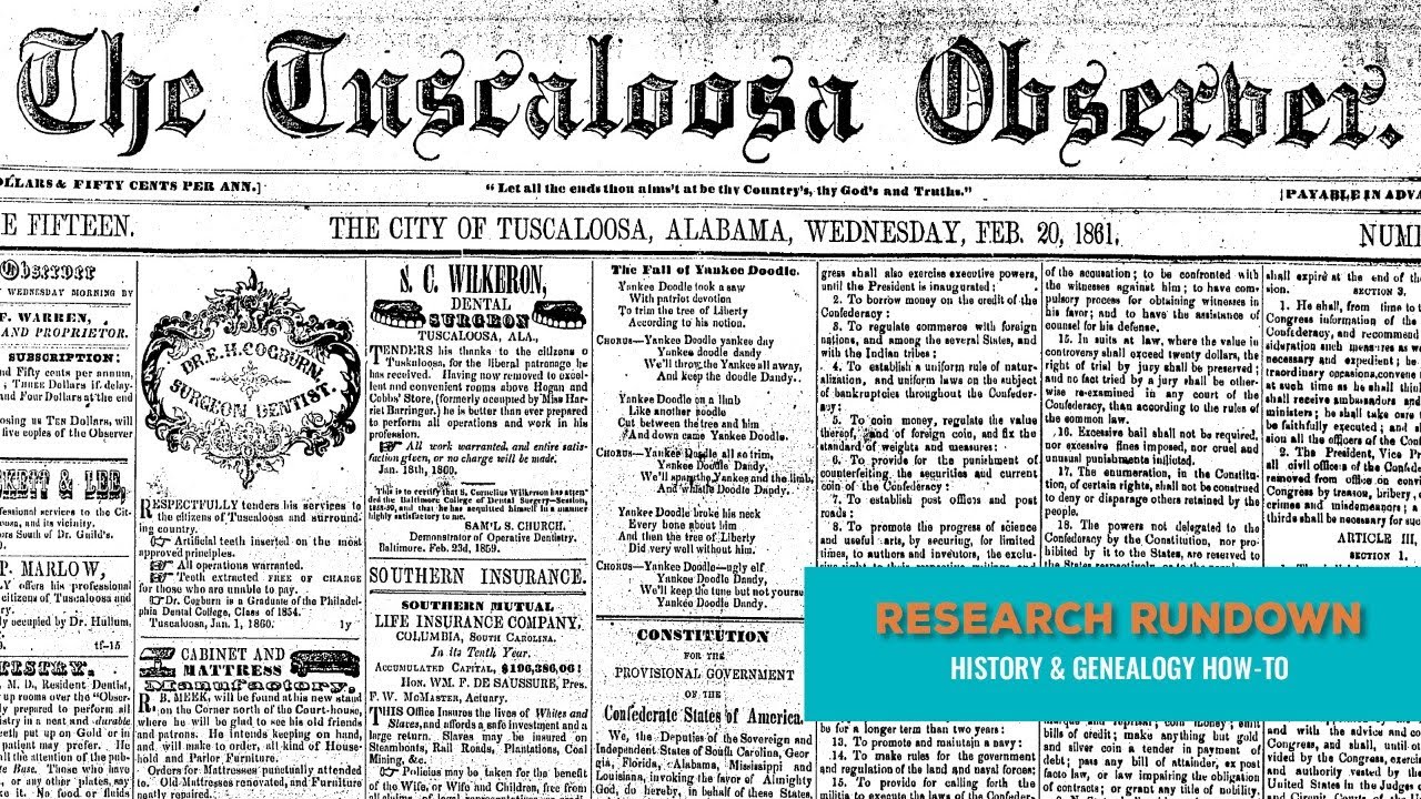Research Rundown: Newspaper as a Research Tool - YouTube