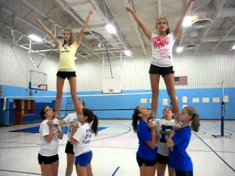 cheerleading stunt. step up - YouTube