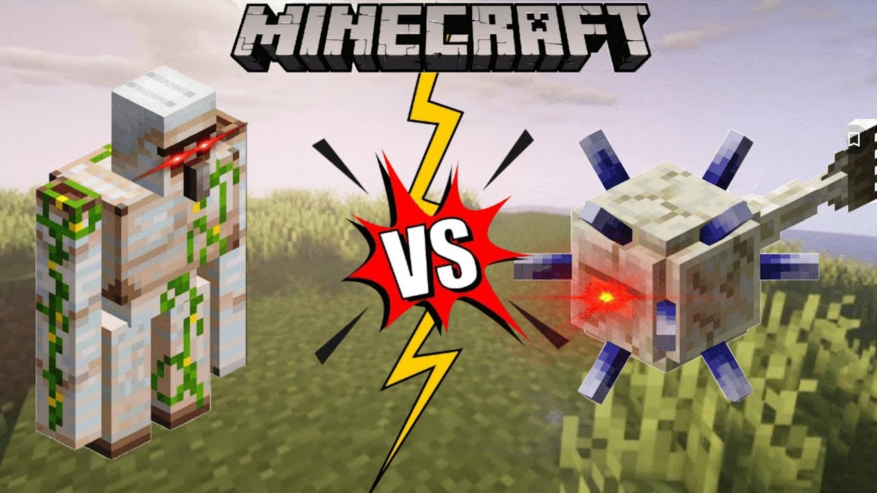Golem VS Elder Guardian । Minecraft Mob Battle #minecraft #gaming - YouTube
