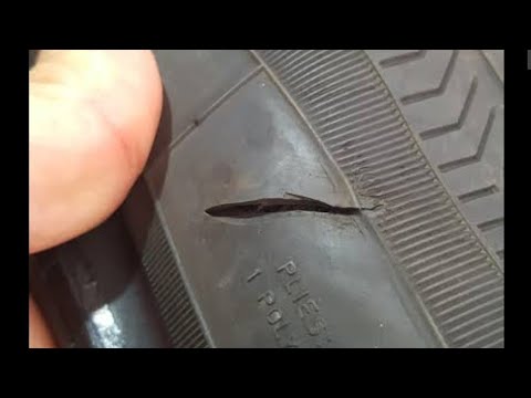 Yarık,kesik lastik tamir edilip kullanılabilir mi? - YouTube