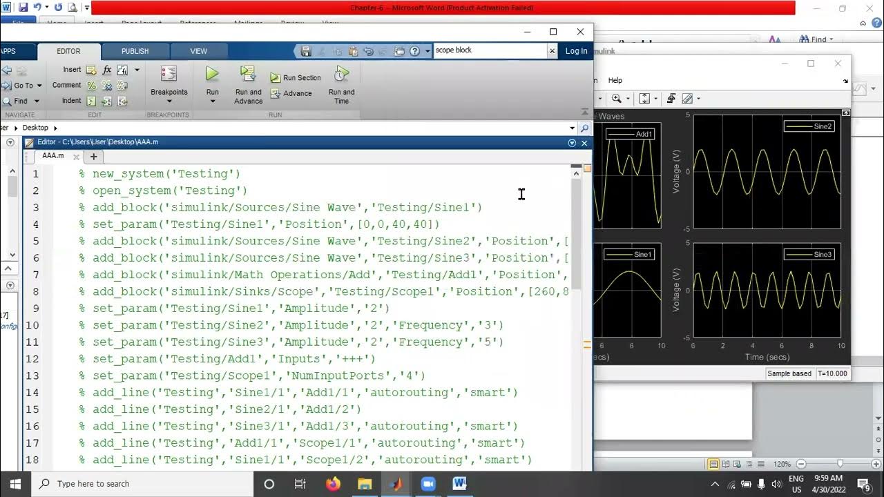 MATLAB Simulation (Basic Course) Art 6 9 MATLAB Script အသုံးခြင်း (in Myanmar) - YouTube