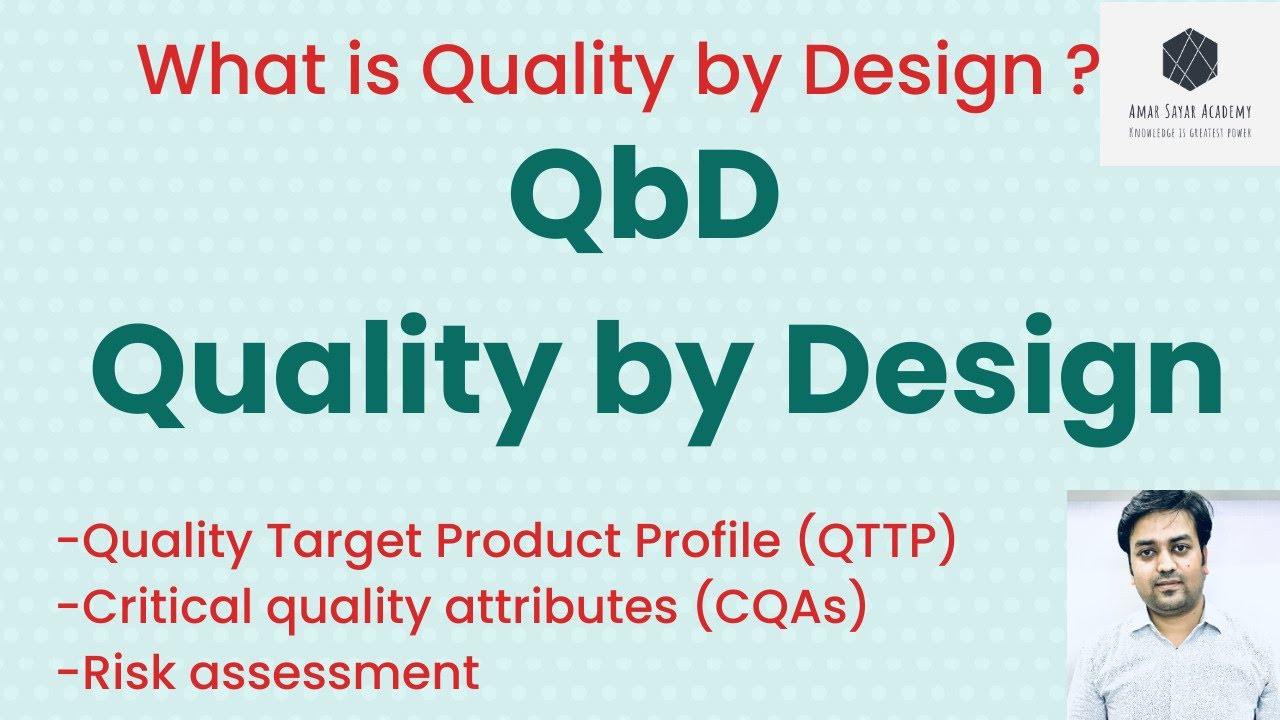 Quality by Design | QbD | Definition | Quality by Design (QbD) in ...