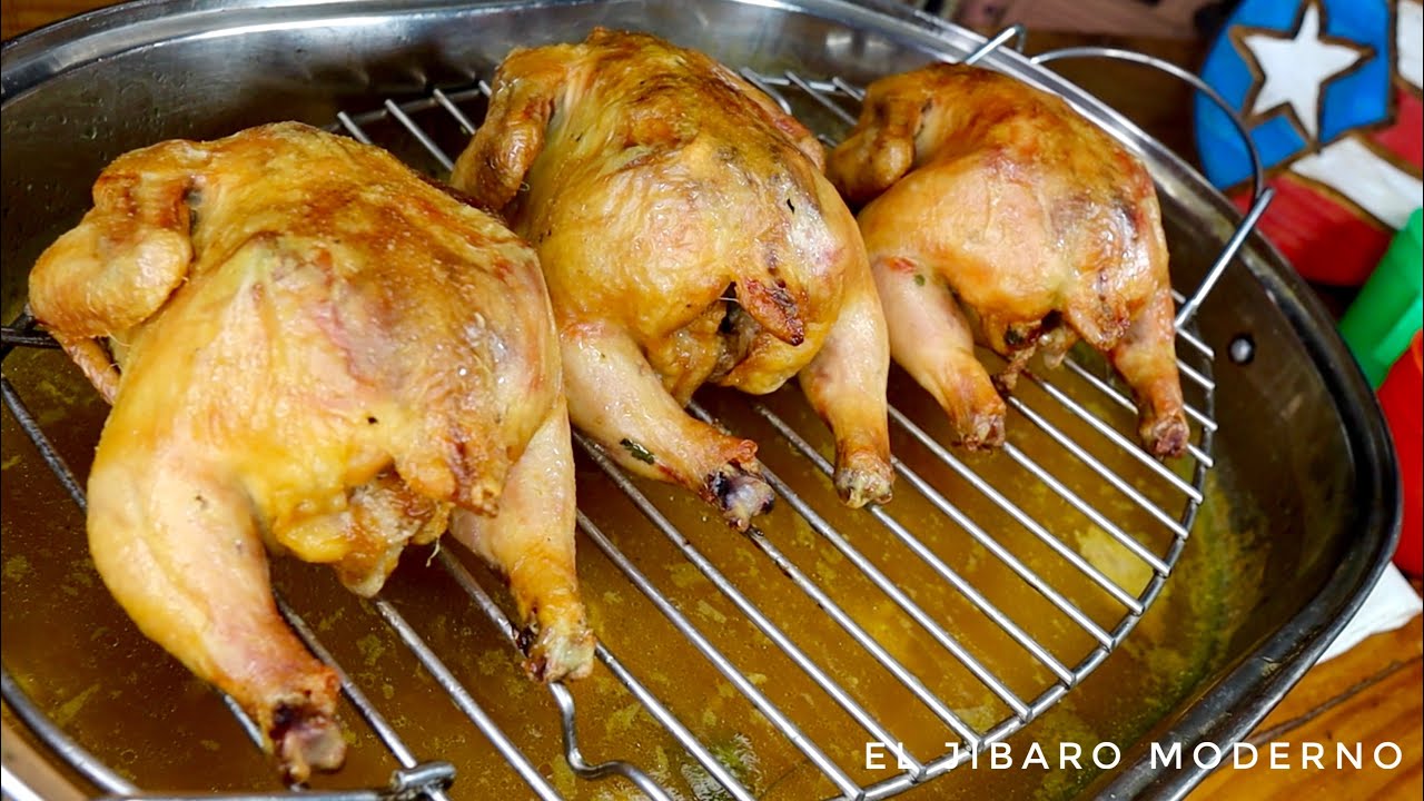 GALLINITAS ASADAS AL ESTILO CARRETON DE PUERTO RICO - YouTube