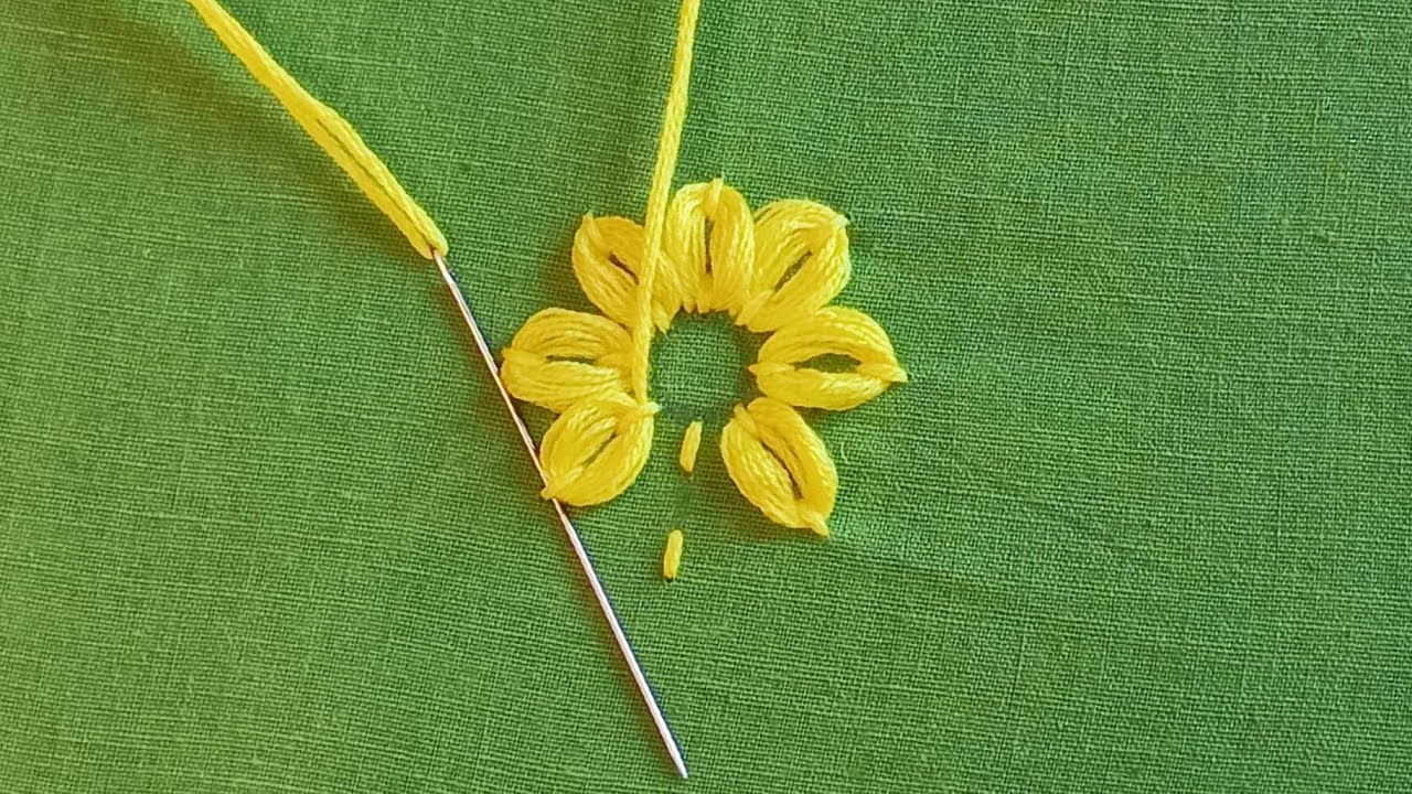 Flower Embroidery !!! Needle Point art,Flower Stitch,Easy Flower Hand Embroidery Trick & Trips ...