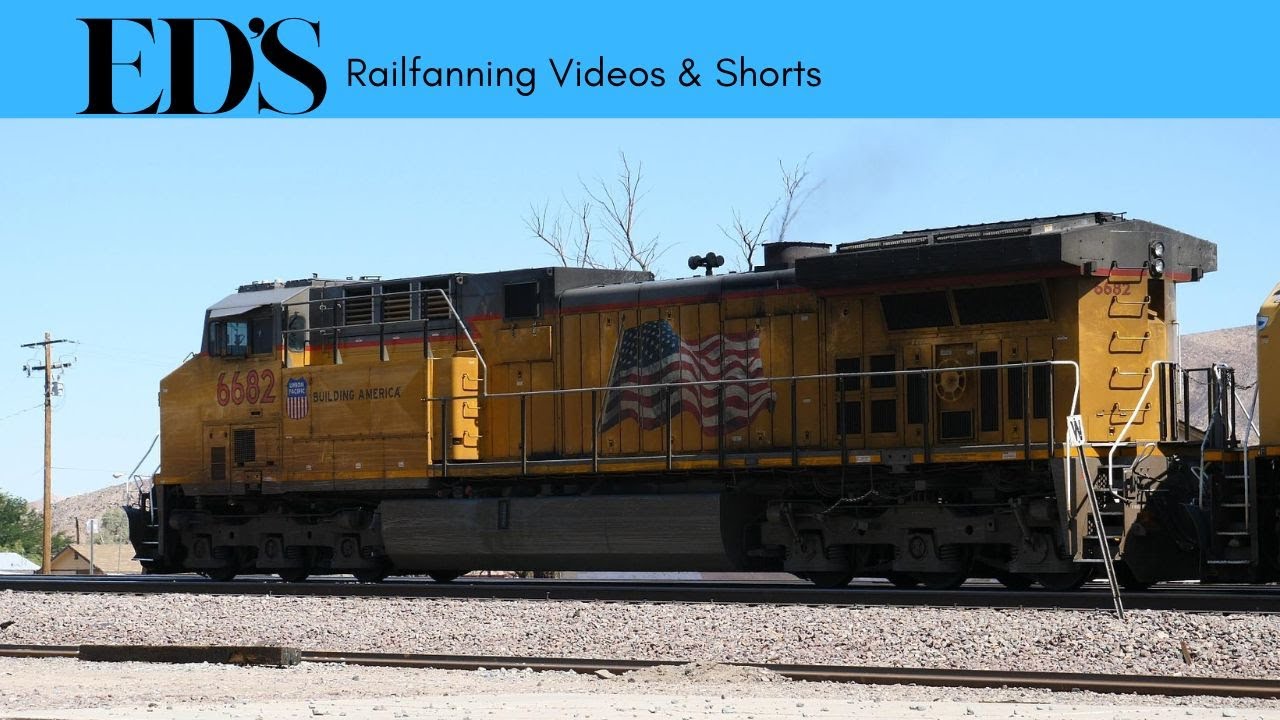 Ed's Railfanning Video # 096 UP 6682 MANIFEST TRAIN MP 737 NEEDLES SUB ...