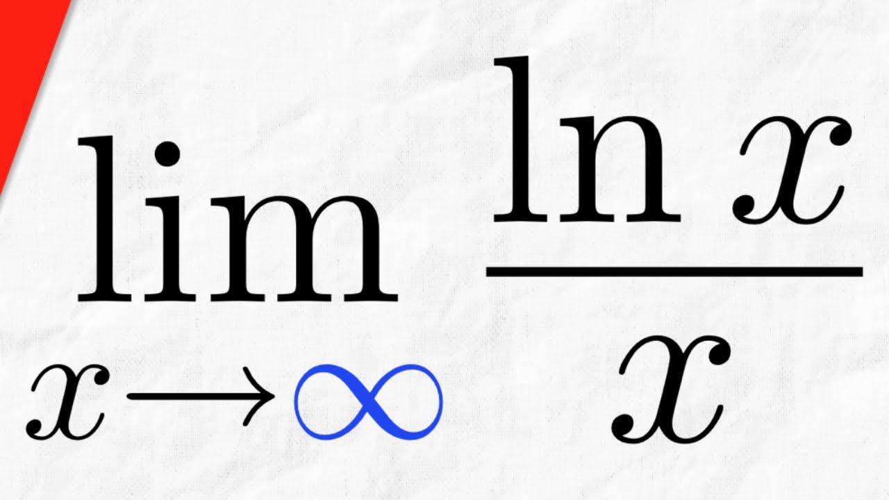 Limit Of Lnx x As X Goes To Infinity L Hospital s Rule Calculus 1