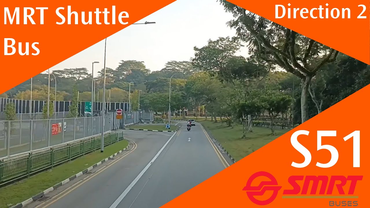 Singapore SMRT Buses MRT Shuttle 51 Bus Service Route Visual (Direction ...