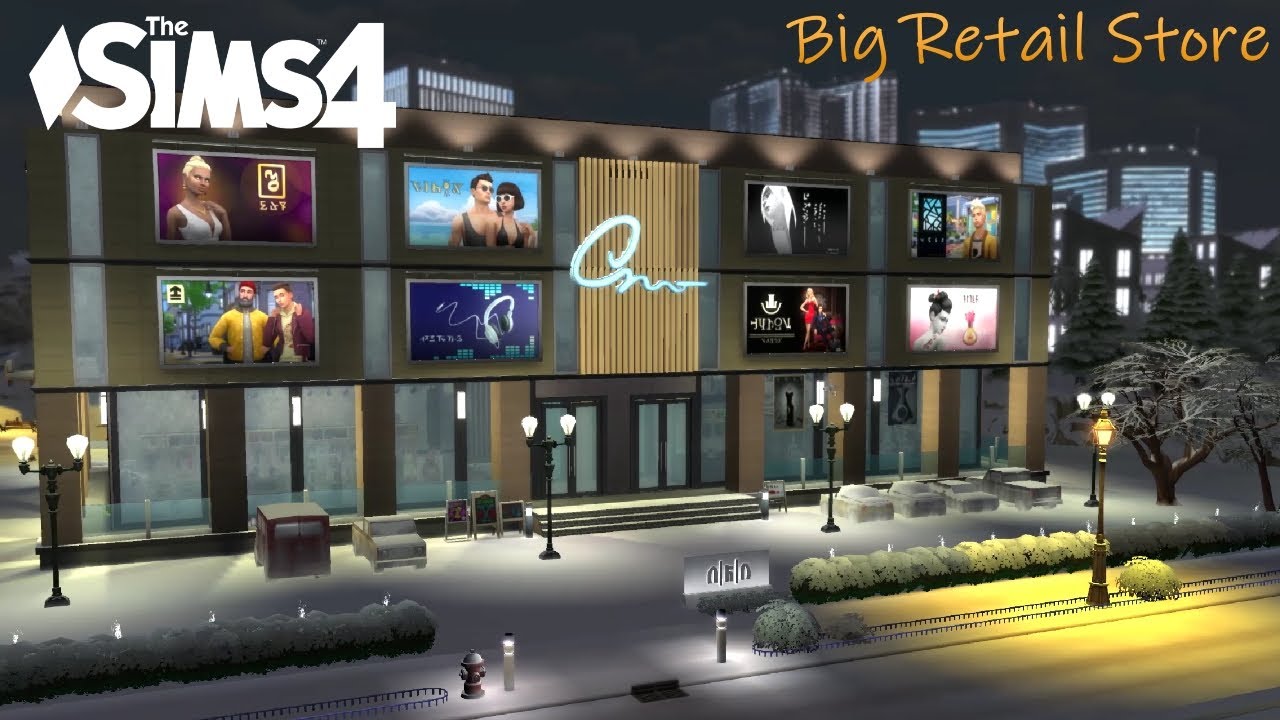 Big Retail Store | The Sims 4 | Speed Build & Tour - YouTube