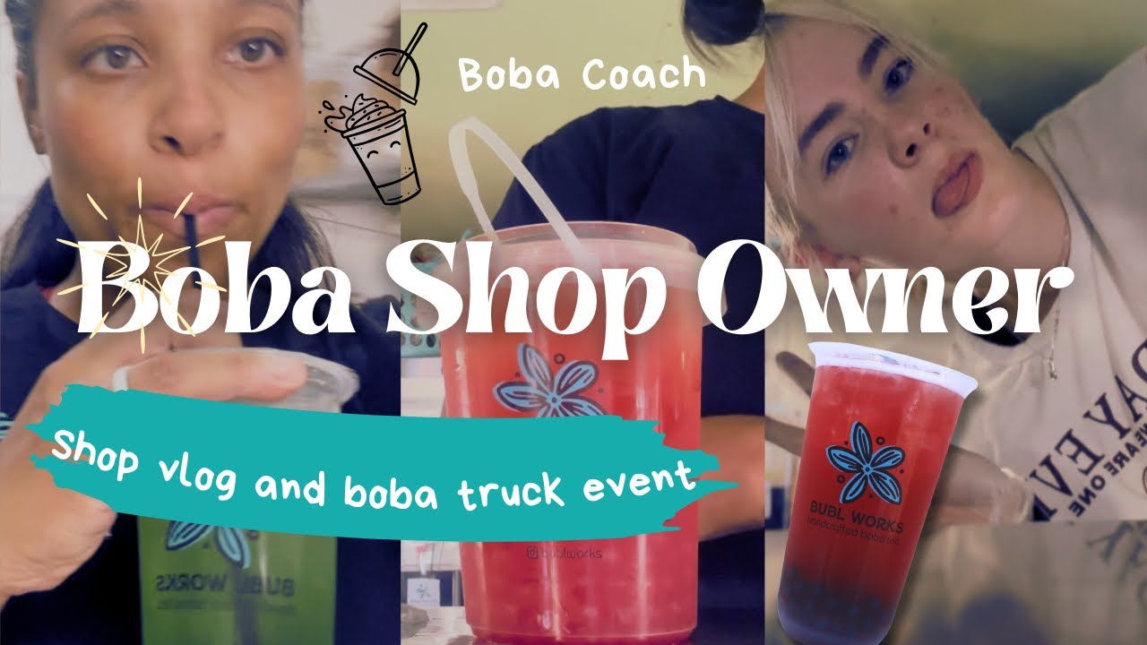 Boba shop owner vlog: open the shop and work an event with me! - YouTube