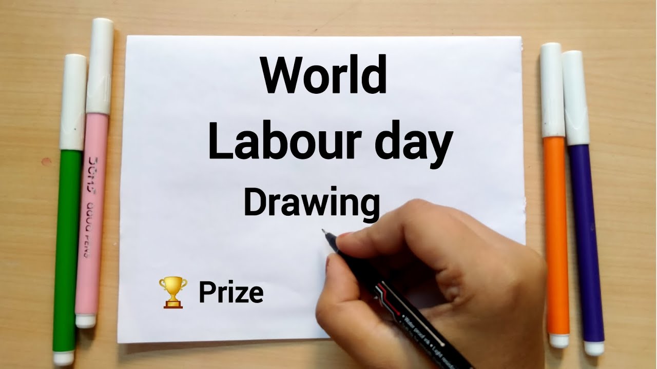 World Labour Day Drawing / World LabourDay Drawing Easy Steps / World ...