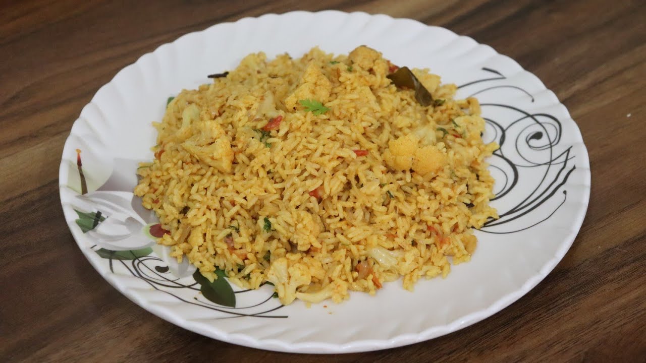 Cauliflower Pulao Recipe || Phool Gobi Pulao || Simple Pulao Recipe ...