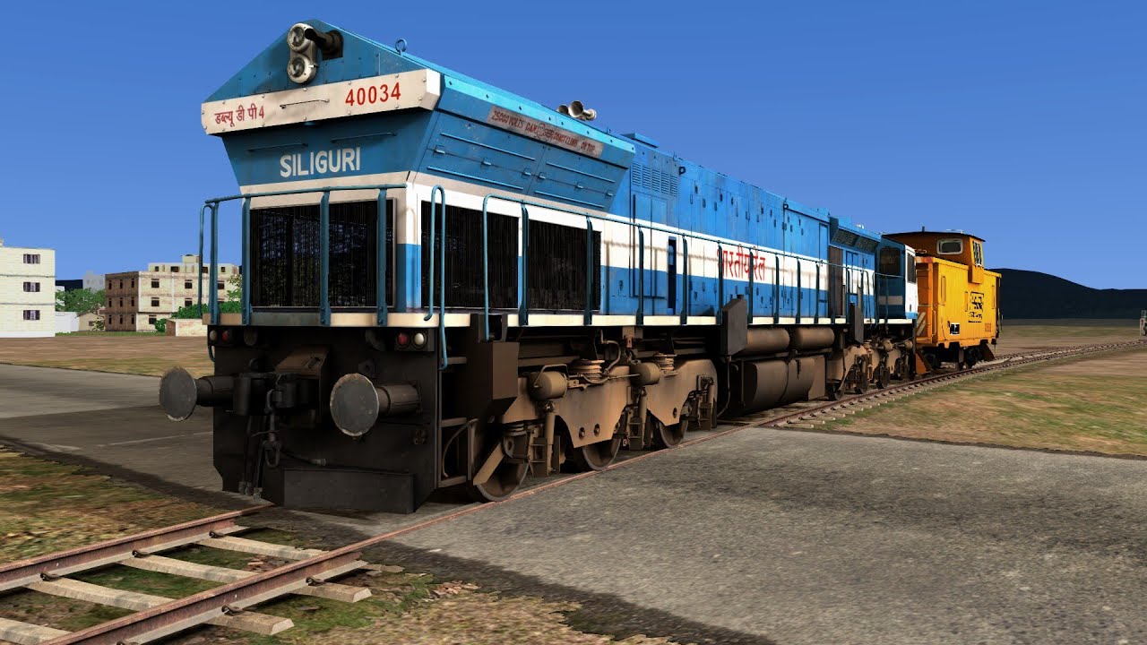 wdp4d crossing wdg4 ghost loco - YouTube