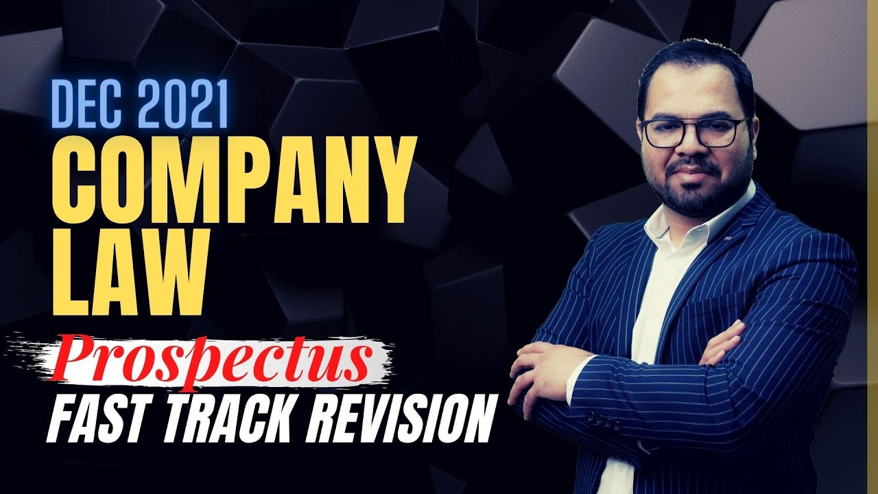 Fast Track Revision I Prospectus I Company Law - YouTube