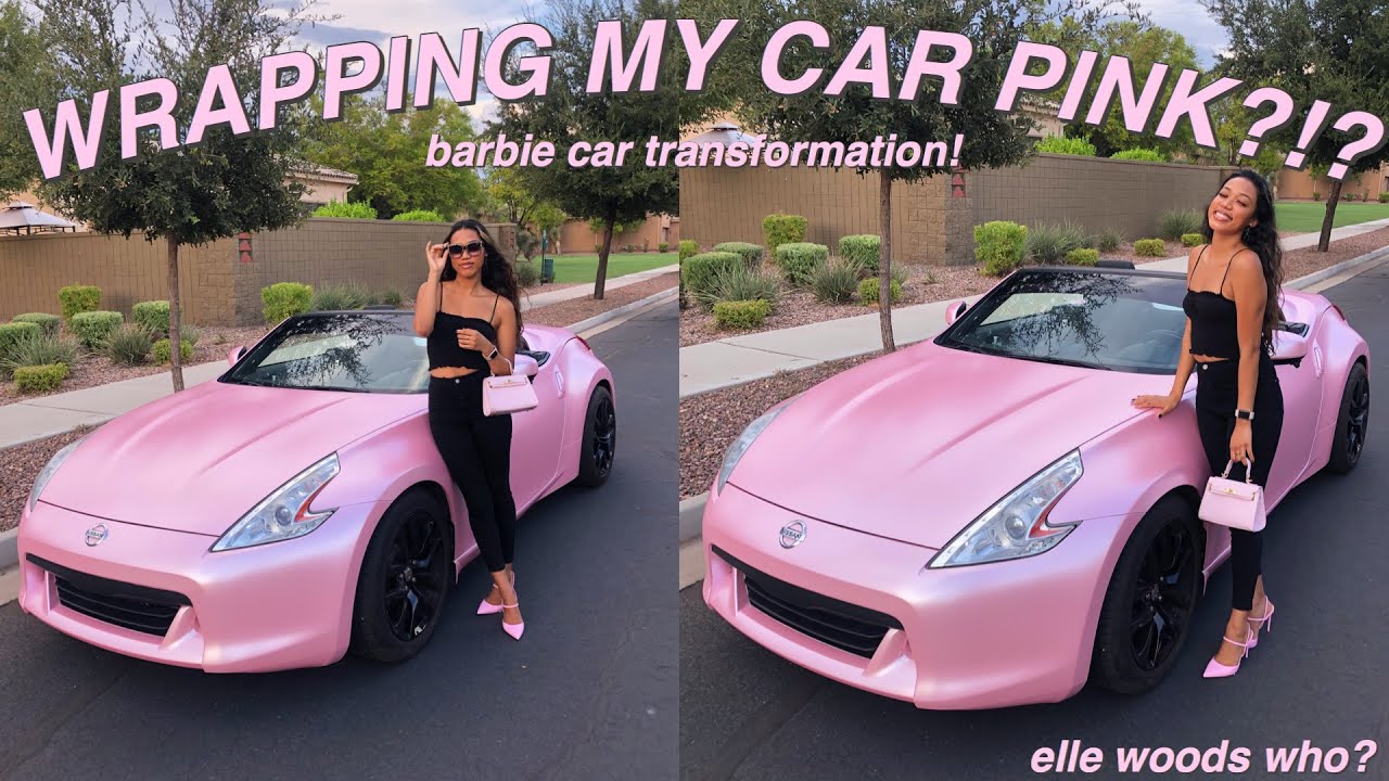 I WRAPPED MY CAR IN PINK CHROME! (vinyl wrap vlog) - YouTube