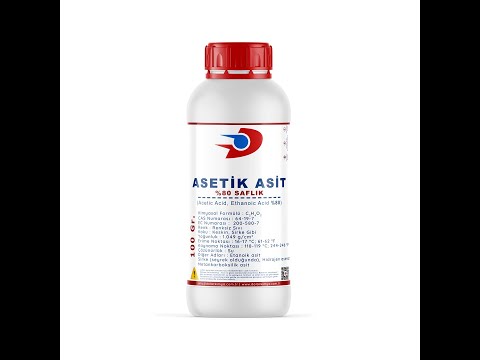 Asetik Asit (% 80) | Sirke Ruhu | Sirke Asidi | Etanoik Asit | 100 Gr