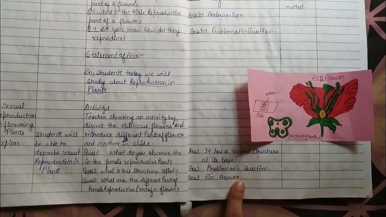 lesson plan on sexual reproduction in flowering plants | class 10th |5E ...