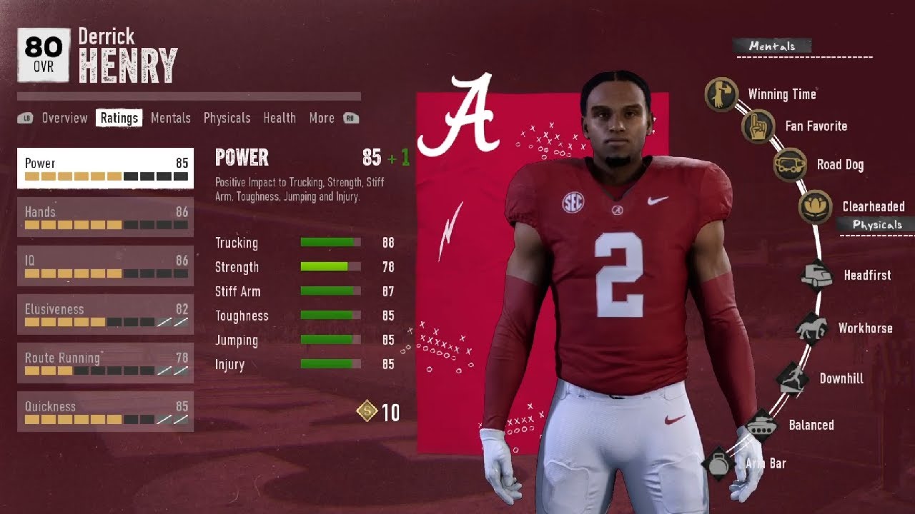 How To Create Derrick Henry CFB 25 RTG - YouTube