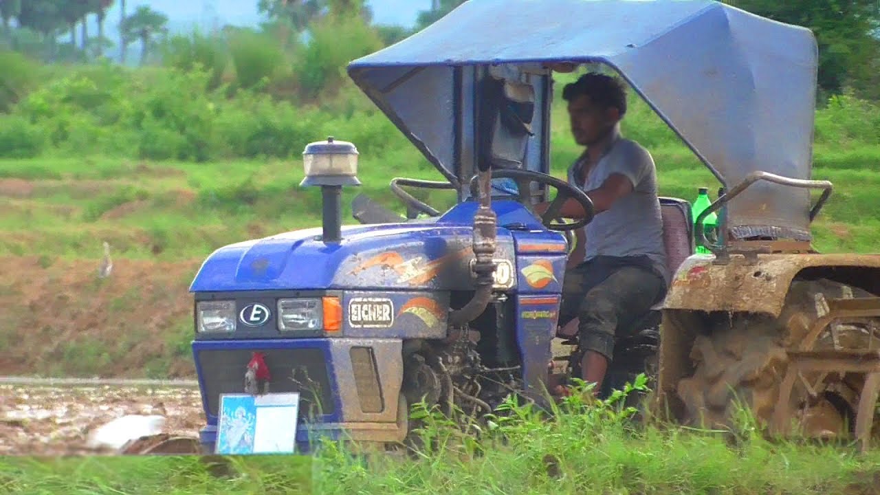 Tractor Videos - Eicher 380 tractor Forming in Village | Indian Village ...