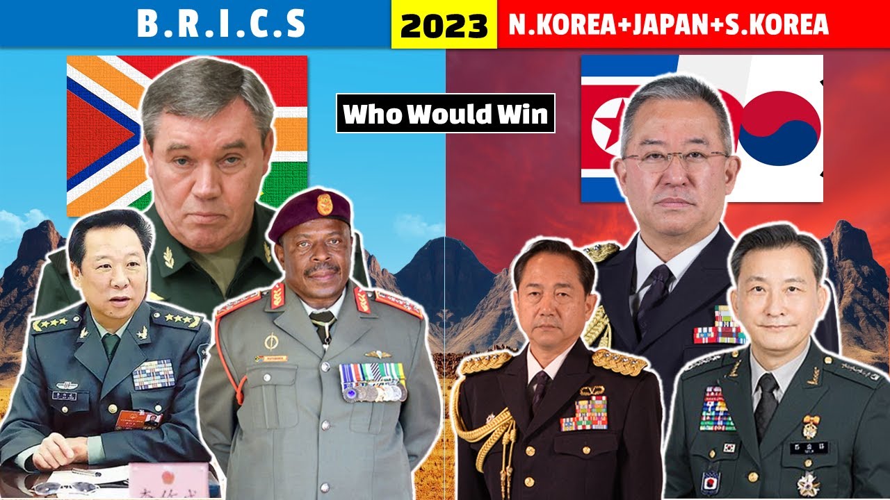BRICS vs Japan & South Korea & North Korea Military Power Comparison ...