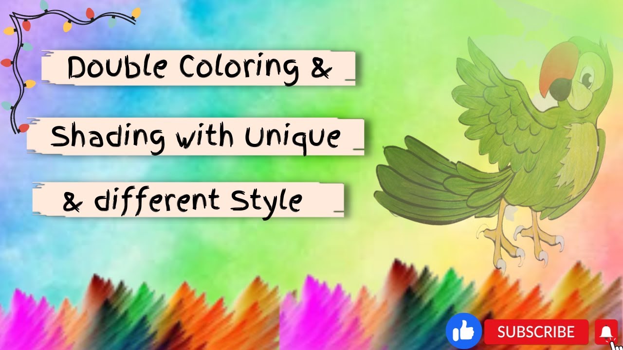 Double Coloring and Shading With Unique & Different Style | Tutorial ...