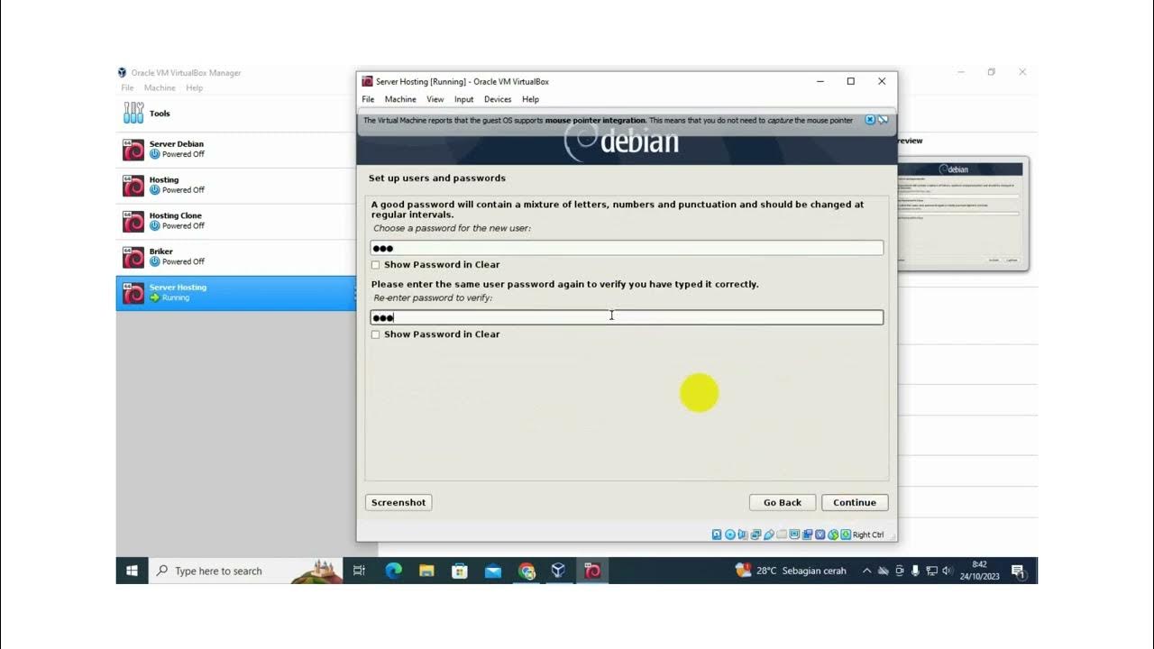 Video instalasi debian 10 pada virtualbox - YouTube