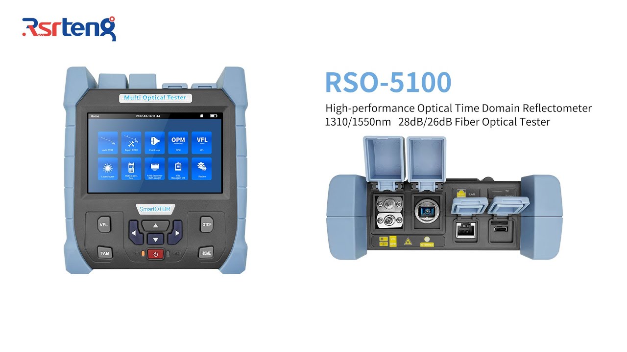 Rsrteng RSO-5100 1310/1550nm 28/26dB Multi-touch Mini OTDR - YouTube