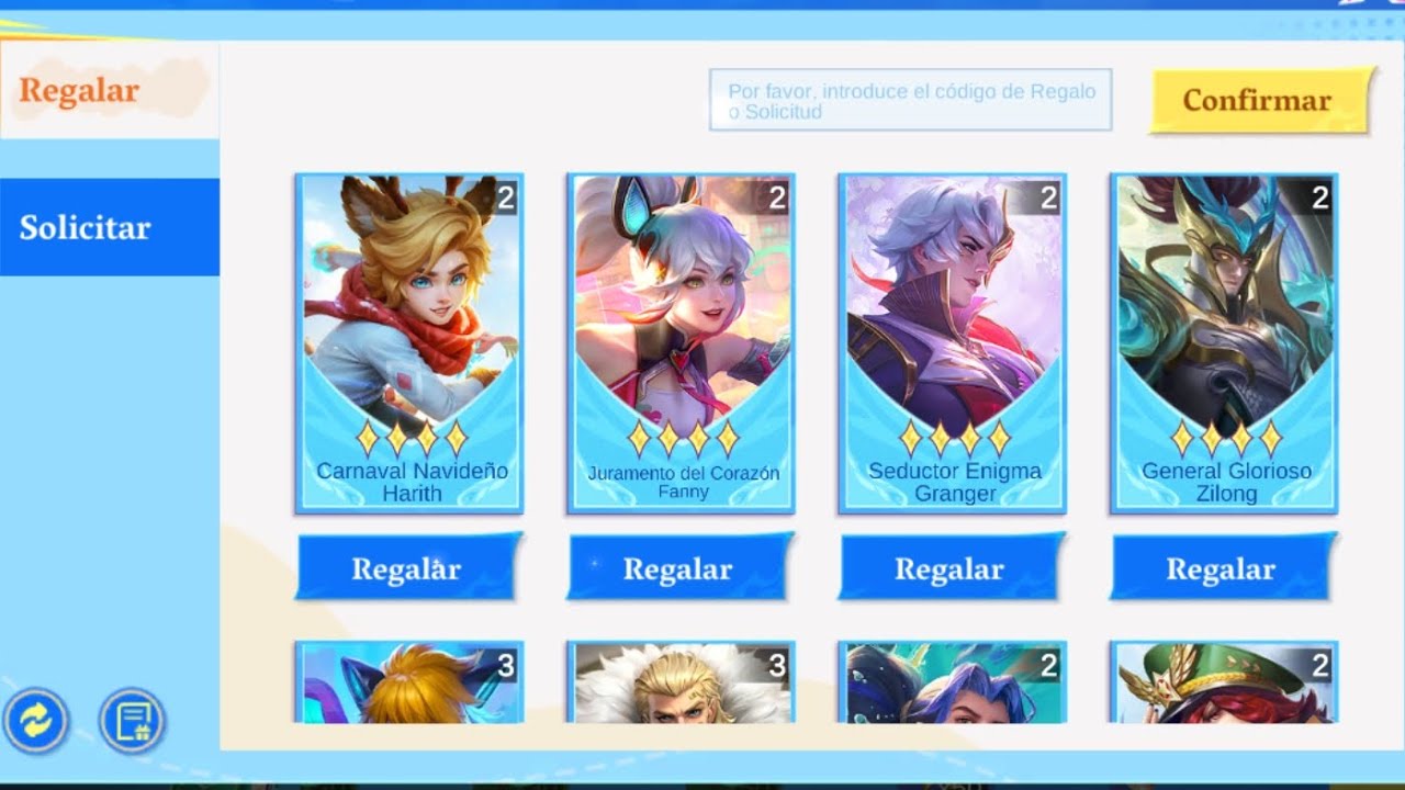 CÓDIGOS DE CARTAS EN GALERÍA DE SILVANNA #1 | MOBILE LEGENDS ESPAÑOL ...