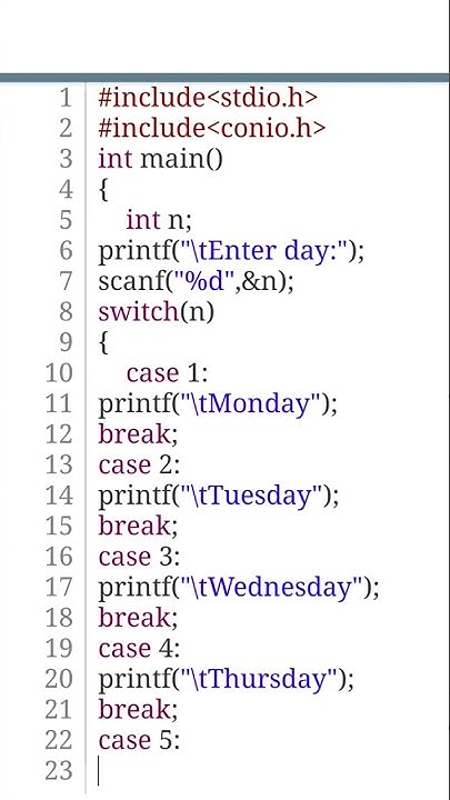 print day of name in c | name of week #shorts#programming#youtubeshorts#coding#cprogramming# ...
