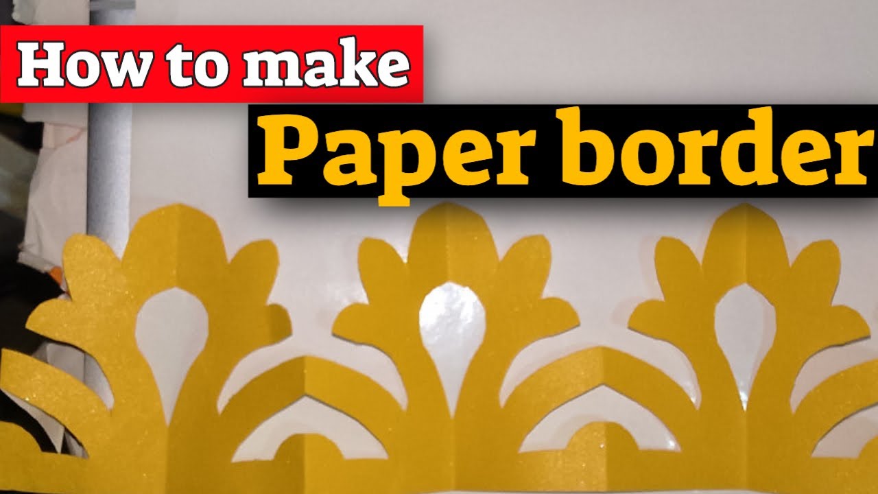 How to make paper border design/how to make paper border - YouTube