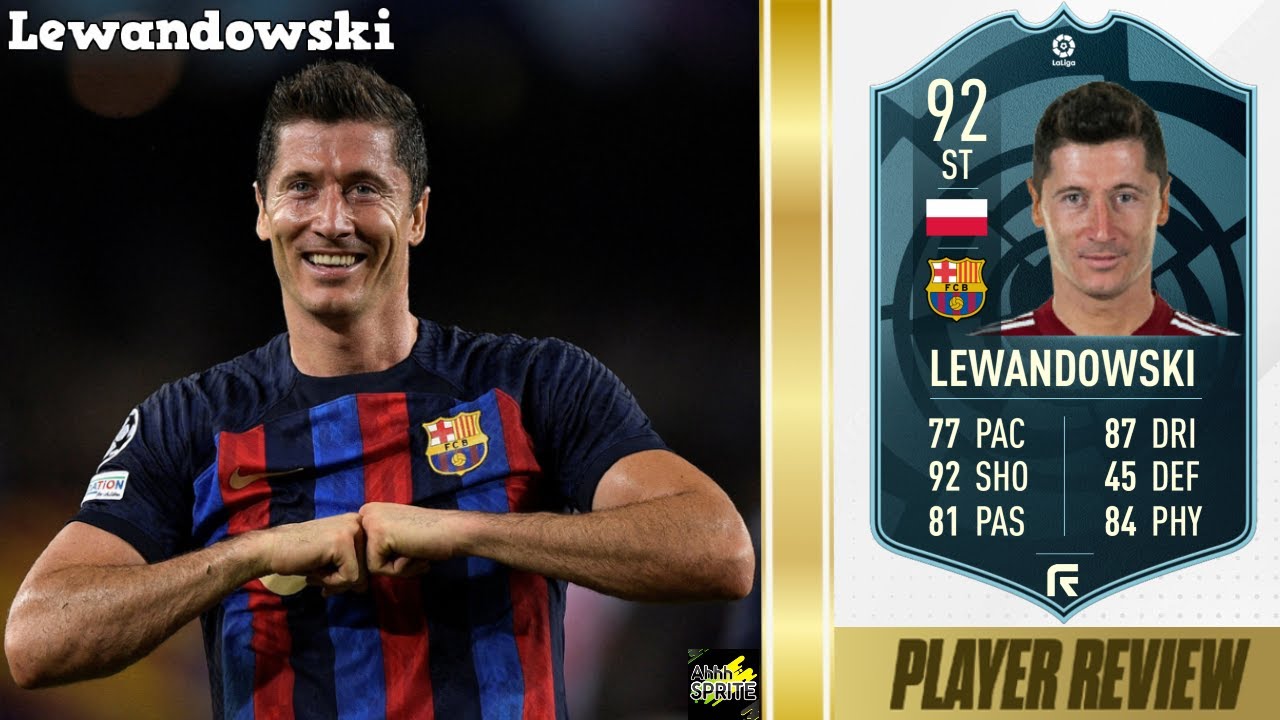 FIFA 23 POTM LEWANDOWSKI PLAYER REVIEW | 92 POTM LEWANDOWSKI PLAYER ...