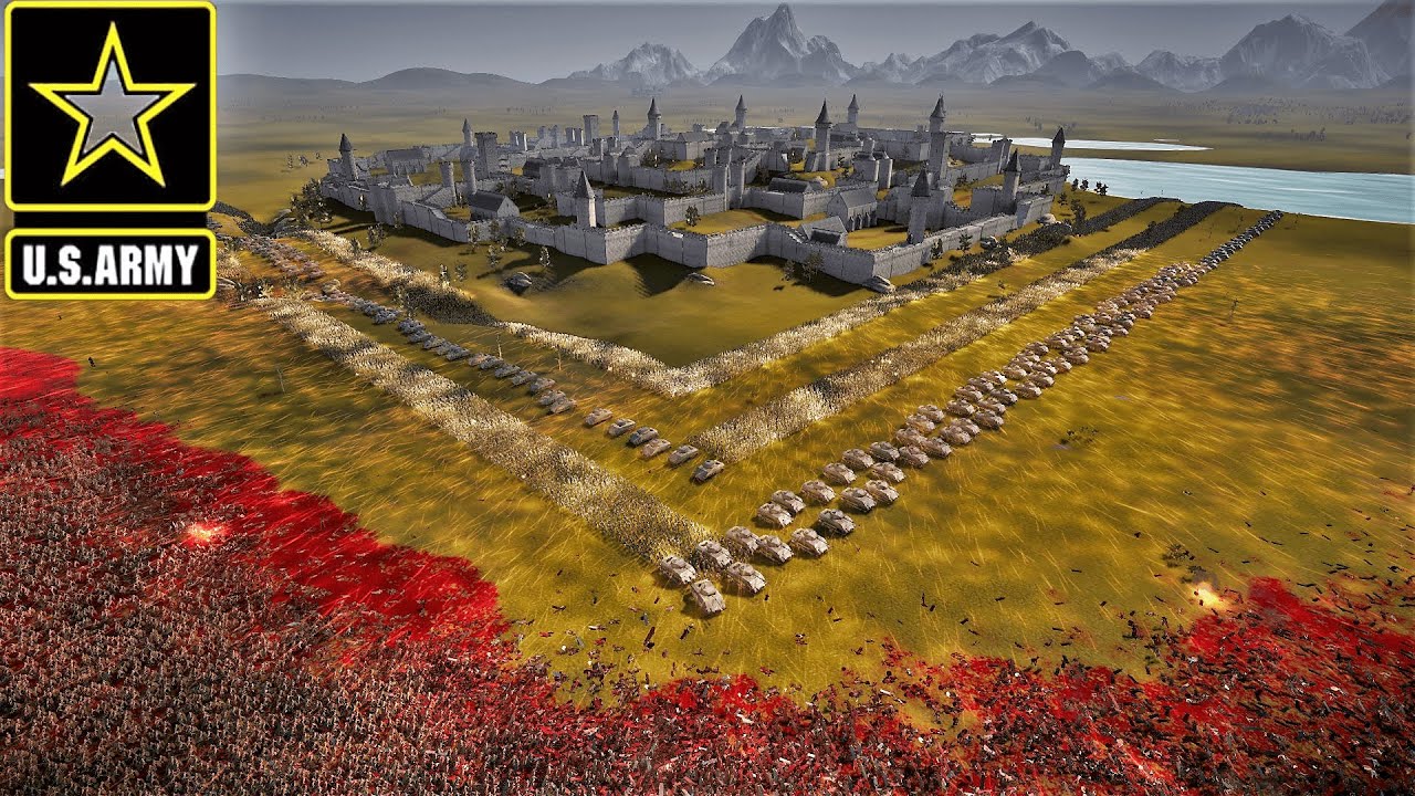 USA Military Base Vs 3 Million Romans,Spartans & Mongols Invasion ...