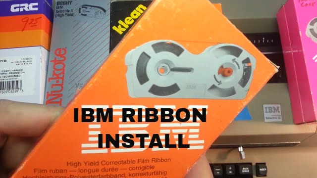 IBM Selectric 2 II Typewriter Ribbon Install Change Replace Tutorial Guide New ink and ...