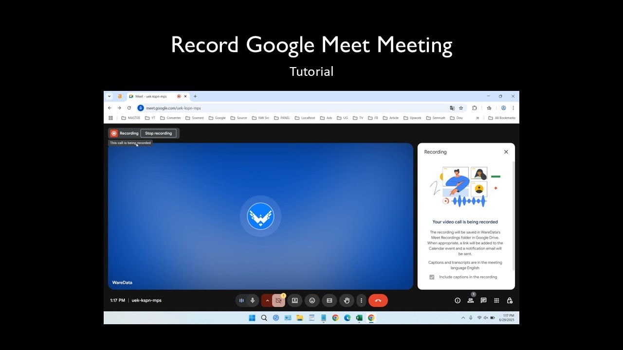 How to enable recording for google meet - YouTube