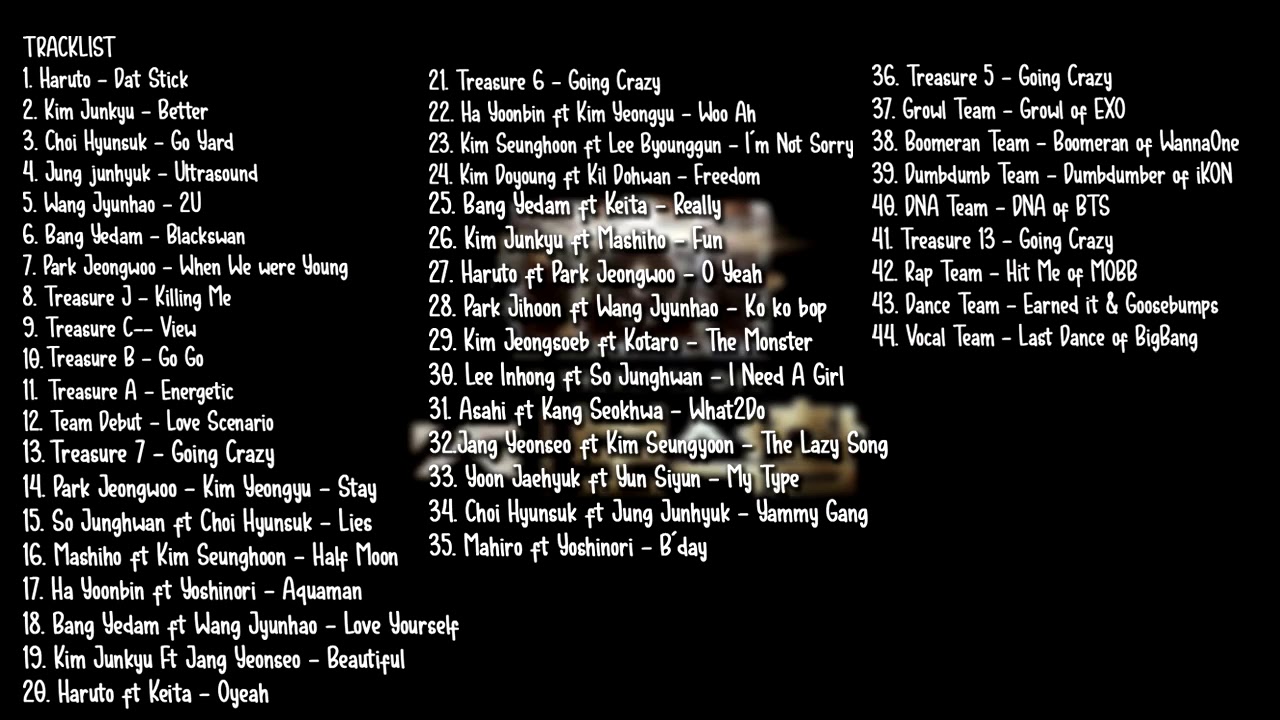 YG TREASURE BOX TRACKLIST - ALL SONG DURING ON EPISODE - YouTube