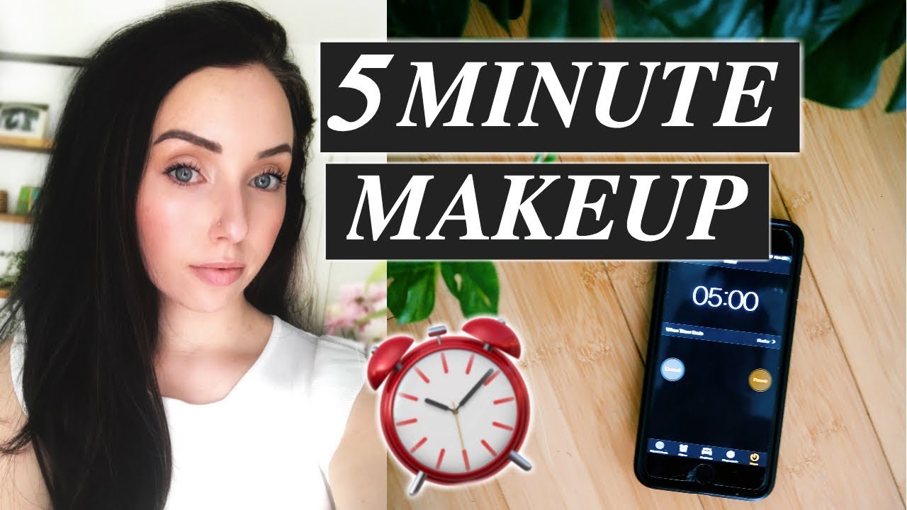 5 Minute Makeup Routine 🕒 Natural Easy Makeup for Getting Out the Door ...
