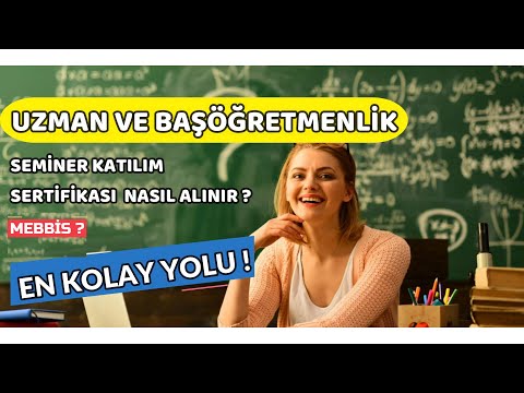 Uzman Öğretmenlik Seminer KATILIM Sertifikası Nasıl Alınır ? #uzmanöğretmenlik