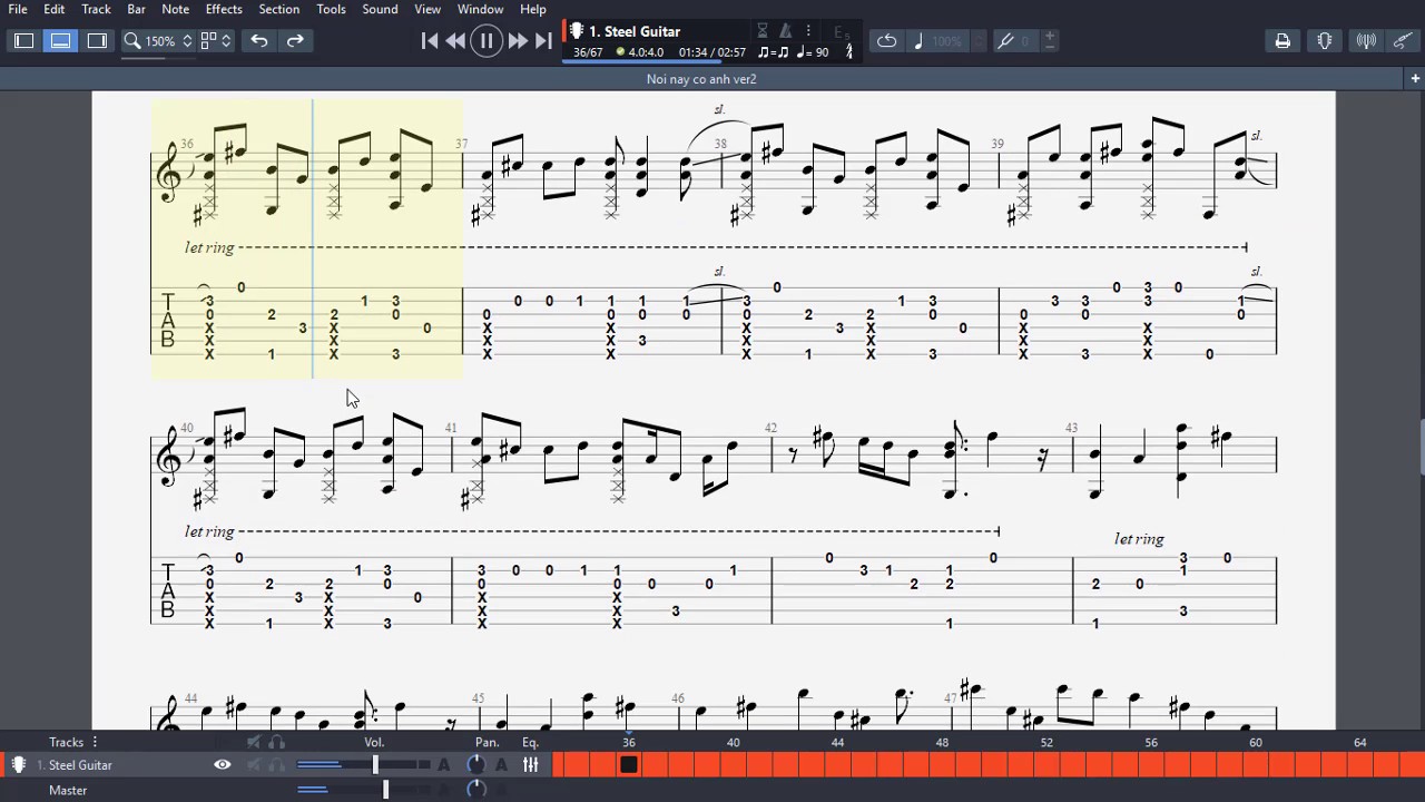 Nơi Này Có Anh - Sơn Tùng MTP Guitar Tab Easy Ver 2/ with GP +PDF ...
