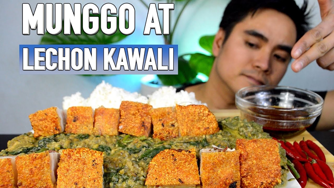 LECHON KAWALI AT GINISANG MUNGGO | MUKBANG PHILIPPINES | filipino food ...