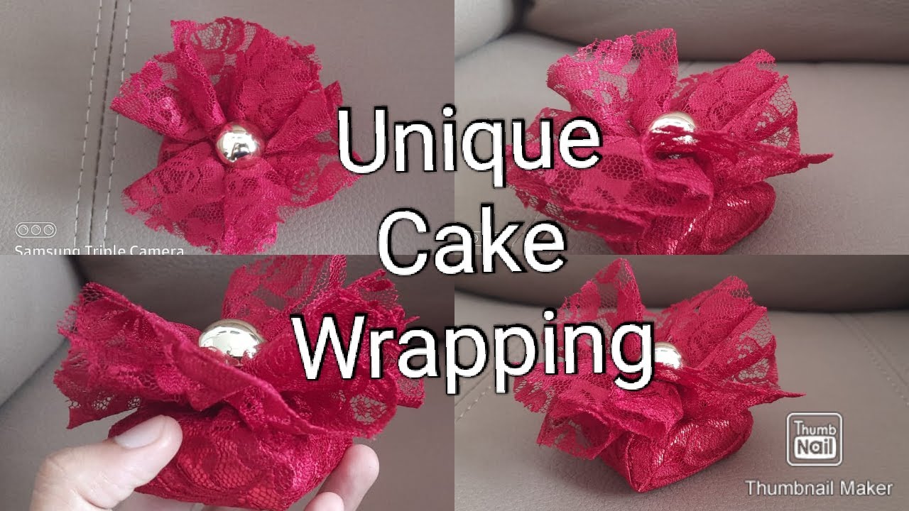 Unique festive cake wrapping - YouTube
