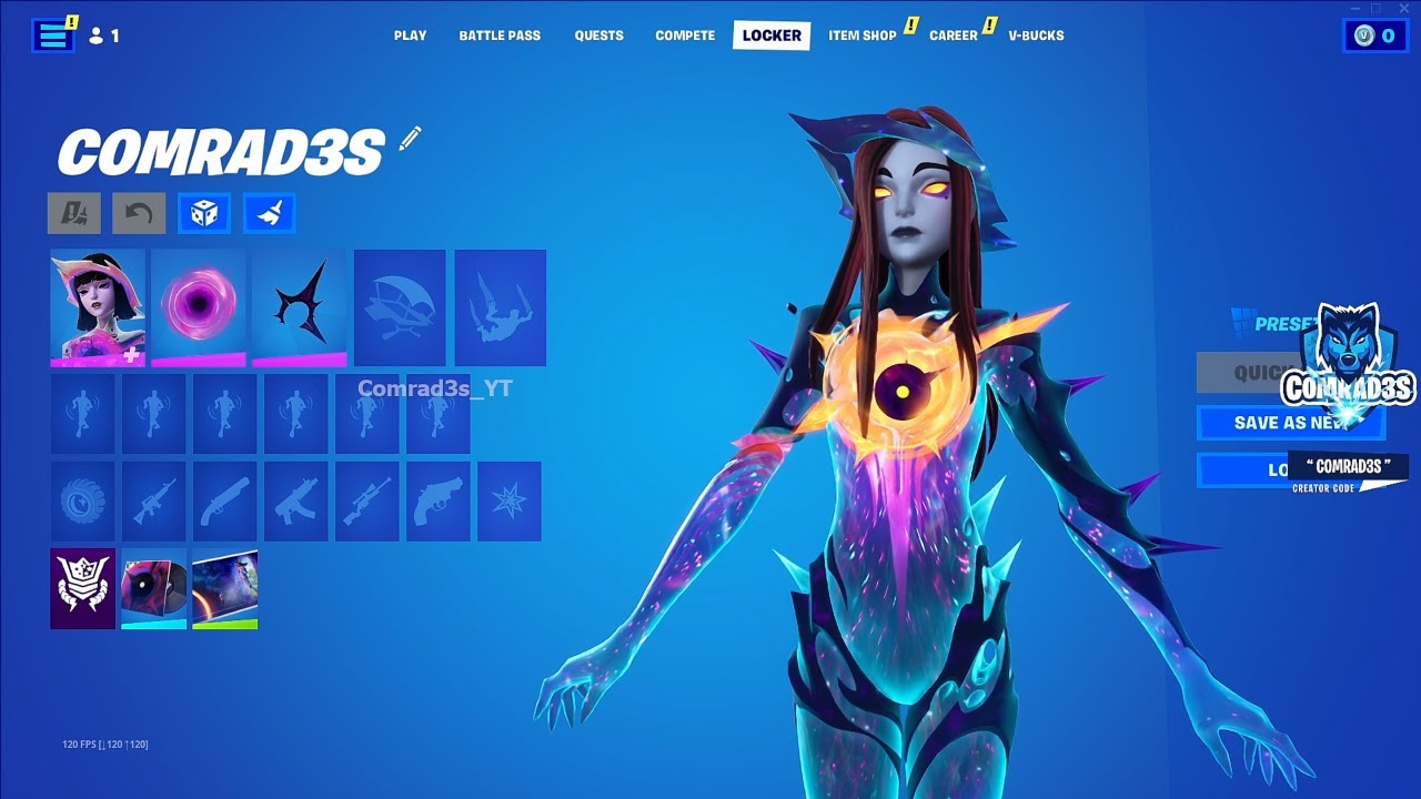 Fortnite Astrea September 2023 Crew Pack cosmetics Astrea Skin Set ...