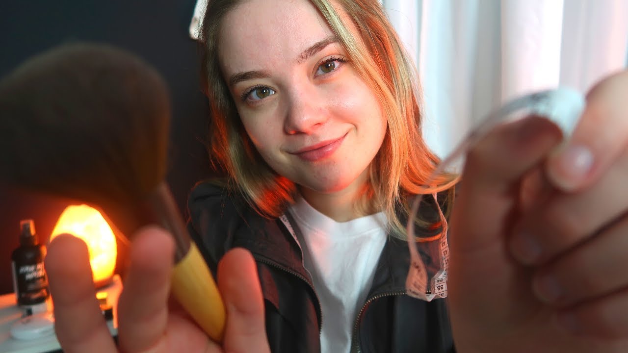 ASMR HOLLYWOOD MAKEOVER ROLEPLAY! Doing Your Makeup, Measuring You ...