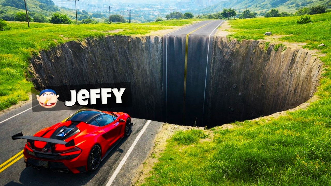 Testing SUPERCARS vs HUGE POTHOLES in GTA 5! - YouTube