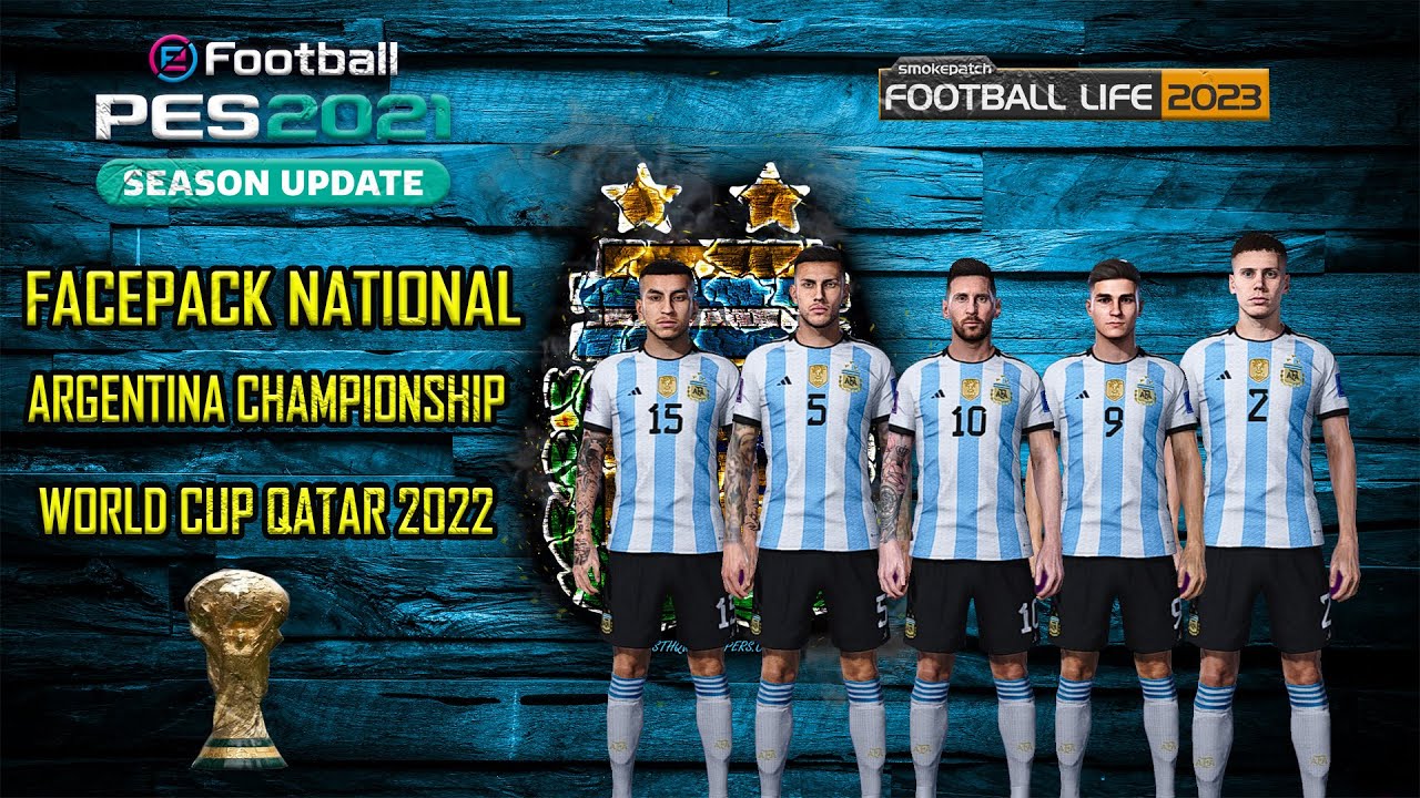 FACEPACK ARGENTINA CHAMPIONSHIP EDITION WORLD CUP QATAR 2022 || ALL ...