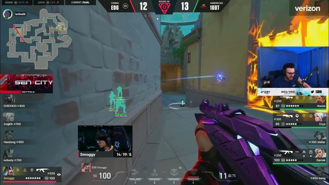 Tarik reacts to 100 Thieves 2-1 win vs EDG - 100T vs EDG VCT LOCK//IN Highlights - YouTube