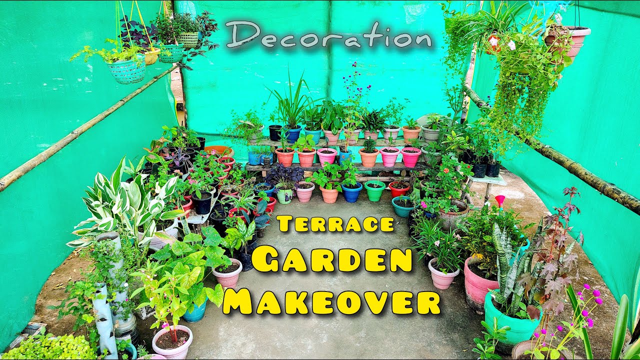 Terrace Garden Makeover | Terrace garden Decoration | How To Decorate ...