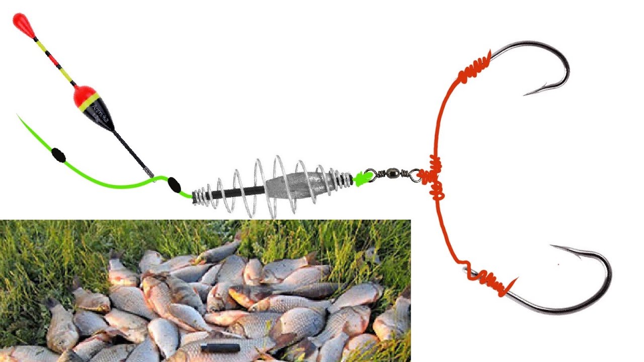 Comment attacher 2 hameçons sans s'emmêler! Montage de pêche incroyable ...